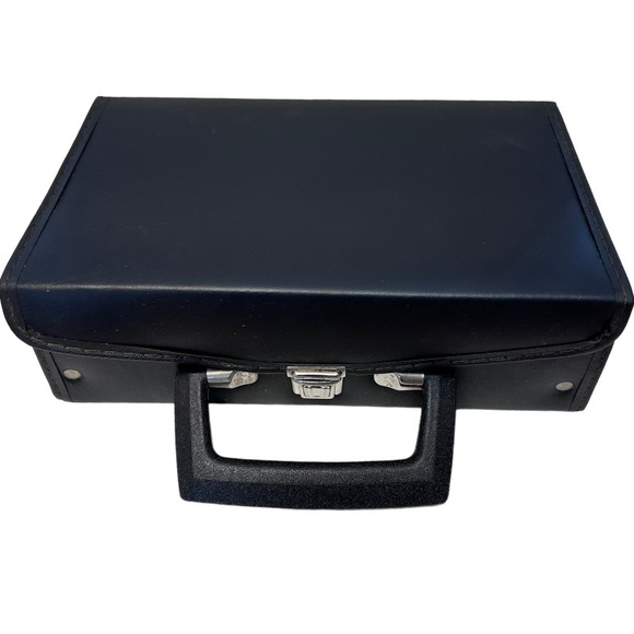 Storage & Organization | Vintage Black Faux Leather 12 Cassette Tape ...
